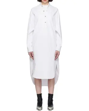 Khaite Seffi Denim Midi Shirt Dress