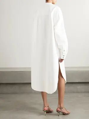 Khaite Seffi Denim Midi Shirt Dress