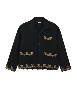 BODE Long-sleeved Wool Shirt - Black