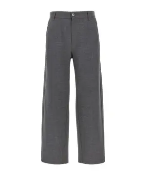 Brunello Cucinelli Logo Patch Wide-leg Pants