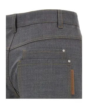 Brunello Cucinelli Logo Patch Wide-leg Pants