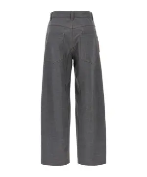 Brunello Cucinelli Logo Patch Wide-leg Pants