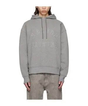 Maison Kitsuné Logo Patch Drawstring Hoodie