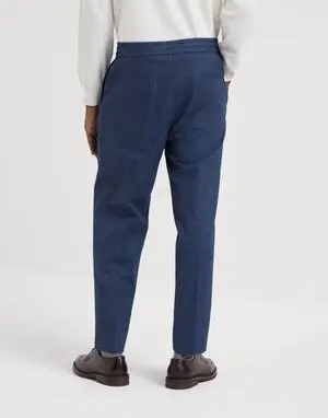 Brunello Cucinelli Drawstring Pleated Tapered Trousers