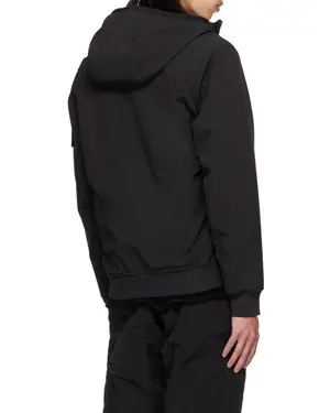 Stone Island Hooded Zip-up Jacket With Compass Badge