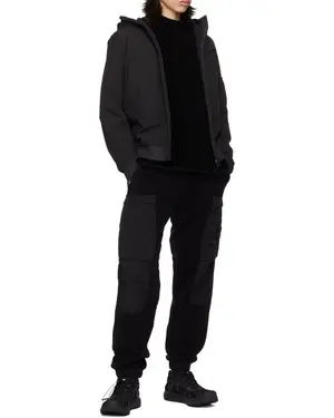 Stone Island Hooded Zip-up Jacket With Compass Badge