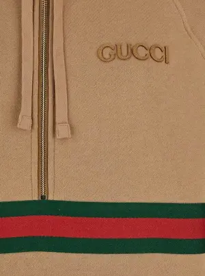 Gucci Jersey Quarter-zip Drawstring Sweatshirt Dress