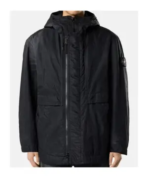 Stone Island Hooded Logo Patch Jacket