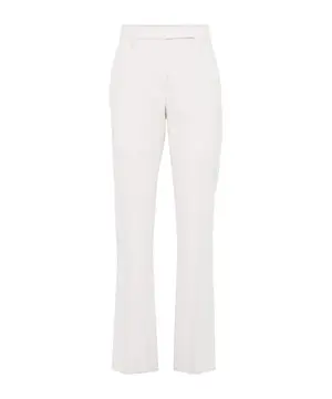 Brunello Cucinelli Monili Embellished Straight Leg Trousers