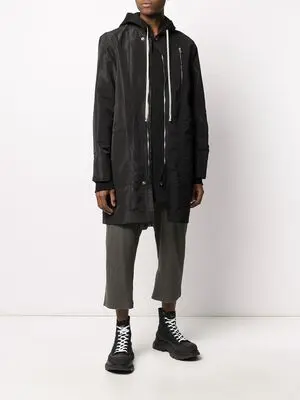 Rick Owens Wool Long Pilot Jacket