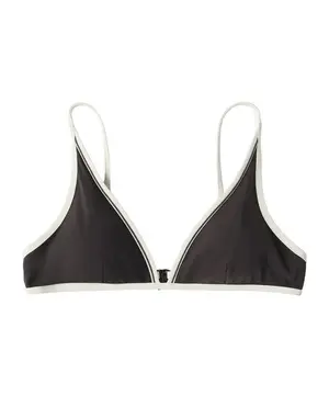 Brunello Cucinelli Contrasting Trim Bikini Top - Brown