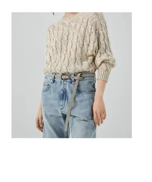 Brunello Cucinelli Monili Embellished Leather Belt