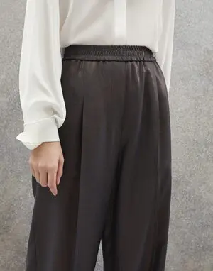 Brunello Cucinelli Wide-leg Tailored Trousers