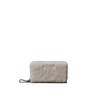Brunello Cucinelli Logo Sticker Zipper Wallet - Gray