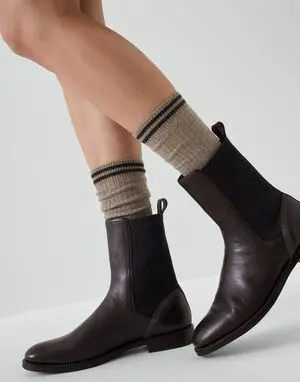 Brunello Cucinelli Ribbed Striped Socks