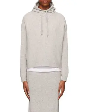Brunello Cucinelli Ribbed Knit Drawstring Hoodie