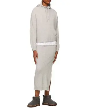 Brunello Cucinelli Ribbed Knit Drawstring Hoodie