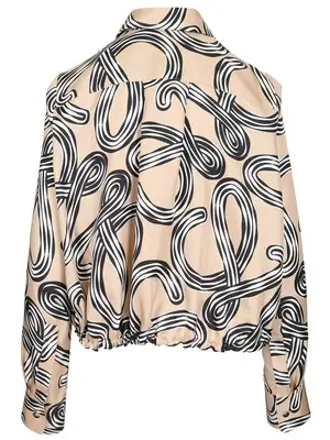 Loewe X Paula's Ibiza Anagram Print Long Sleeve Shirt - Nude