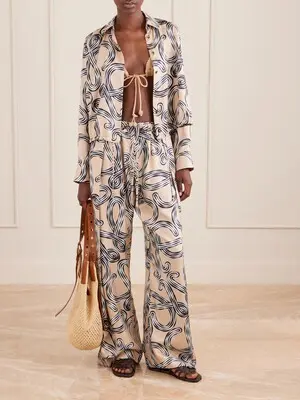 Loewe X Paula's Ibiza Anagram Print Long Sleeve Shirt - Nude