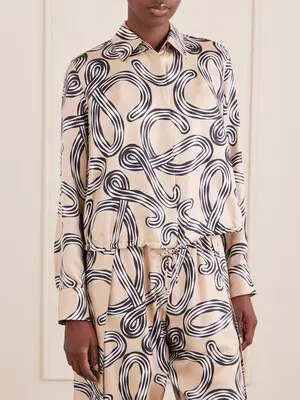 Loewe X Paula's Ibiza Anagram Print Long Sleeve Shirt - Nude