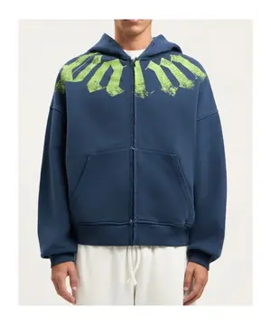 Palm Angels Big Neck Logo-print Zip-up Hoodie