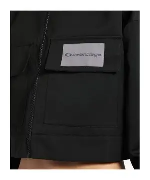 Balenciaga Cropped Tracksuit Jacket With High Collar And Zip Closure
