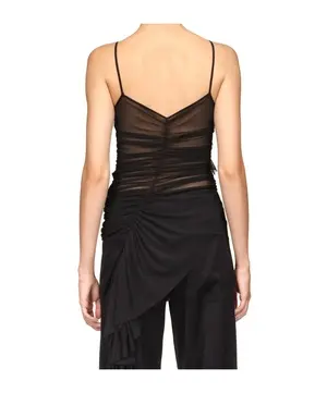 David Koma Asymmetrical Ruffled Halter Top