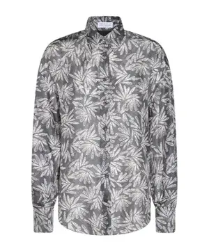 Brunello Cucinelli Graphic Print Long-sleeve Shirt
