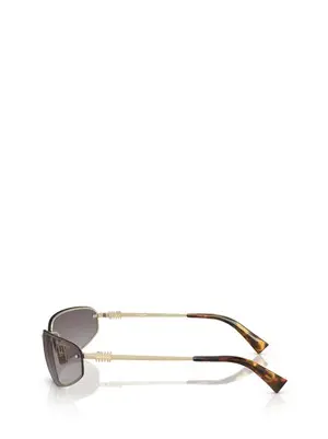 Miu Miu Oval Frame Rimless Sunglasses