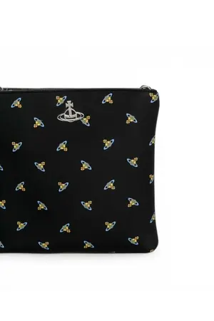 VIVIENNE WESTWOOD Saturn Logo Shoulder Bag