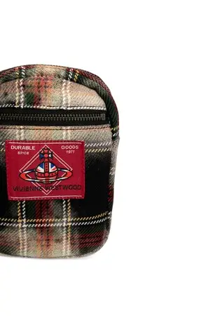 VIVIENNE WESTWOOD Tartan Patterned Zippered Waist Bag