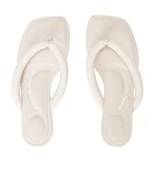 Alexander Wang Logo-print Flip Flops - Vanilla