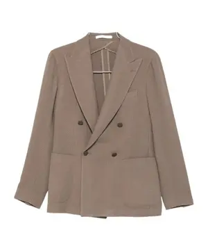 Tagliatore Long-sleeved Suit Jacket - Brown
