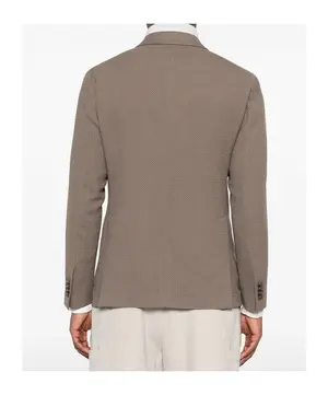 Tagliatore Long-sleeved Suit Jacket - Brown
