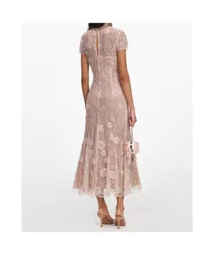 SELF-PORTRAIT Sequin Embellished Midi Dress