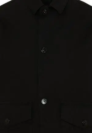 Stone Island Buttoned Jacket With Classic Collar
