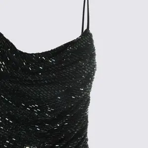 SELF-PORTRAIT Embellished Asymmetrical Maxi Dress