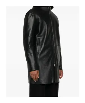Tagliatore Long-sleeved Leather Jacket