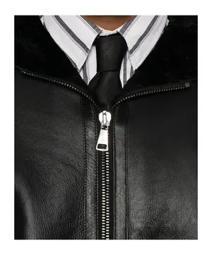 Tagliatore Long-sleeved Leather Jacket