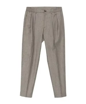 Tagliatore Tailored Pants With Belt Loops - Gray