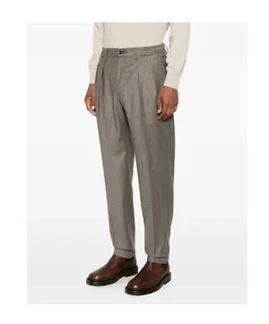 Tagliatore Tailored Pants With Belt Loops - Gray