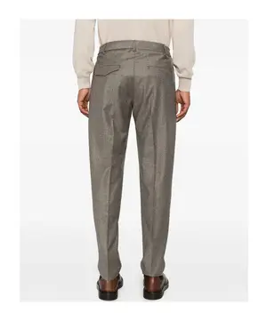 Tagliatore Tailored Pants With Belt Loops - Gray