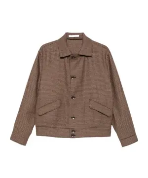 Tagliatore Houndstooth Pattern Casual Jacket
