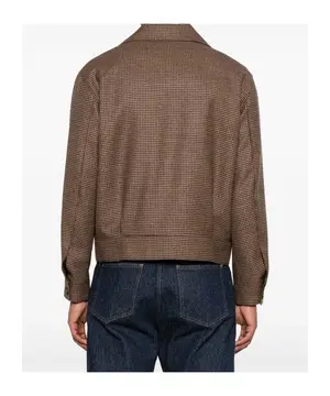 Tagliatore Houndstooth Pattern Casual Jacket