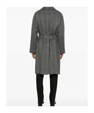 Tagliatore Double-breasted Herringbone Coat - Gray