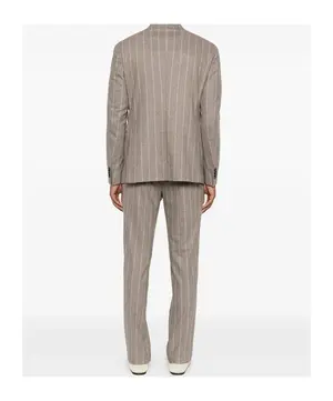Tagliatore Long-sleeved Suit Jacket And Trousers Set