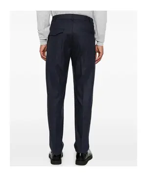 Tagliatore Tailored Trousers With Belt Loops - Black