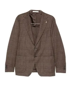 Tagliatore Long-sleeved Suit Jacket - Brown
