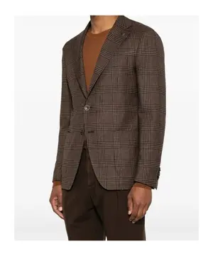 Tagliatore Long-sleeved Suit Jacket - Brown
