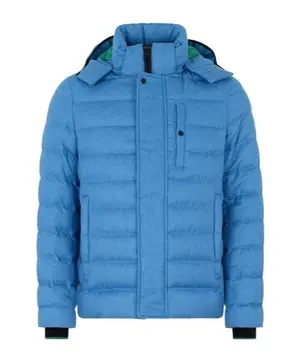 Herno Quilted Hooded Down Jacket - Blue